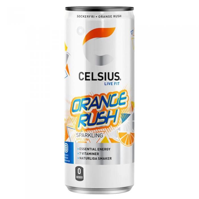 Celsius Orange Rush 355ml – Snackje