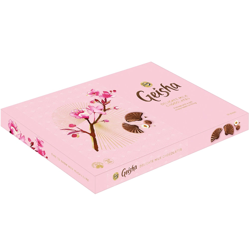 Fazer Geisha Milk Chocolate & Hazelnut Pralines 185g – Snackje