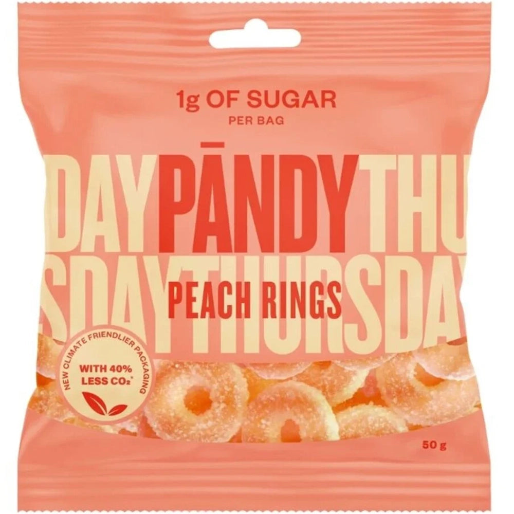 Pandy Peach Rings 50g – Snackje