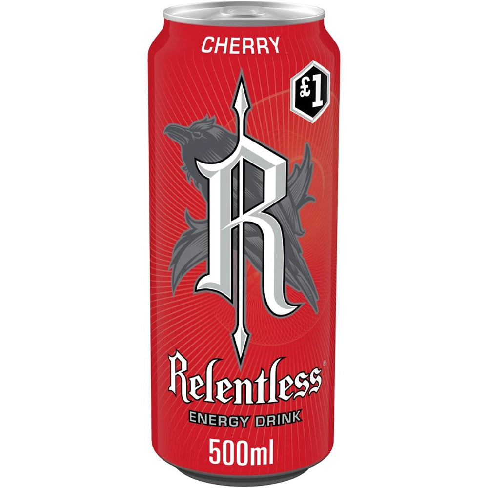 Relentless Energy Drink Cherry 500ml – Snackje